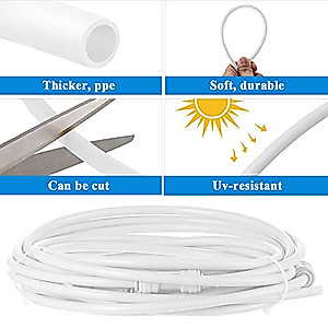 Misting Cooling System Outdoor Patio Misting System with Misting Lines, Brass Mist Nozzles, Faucet Adapters, Outdoor Mister System Kit for Garden Greenhouse Trampoline Water Park (23 Meters/ 75 Feet)