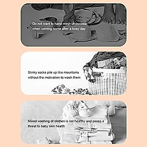 Portable Washing Machine, 6L 30W Portable Washer Small Washer with Drain Bucket Small Items, Ideal Choice for Camping, RV, Travel, Small Spaces, Lightweight and Easy to Carry