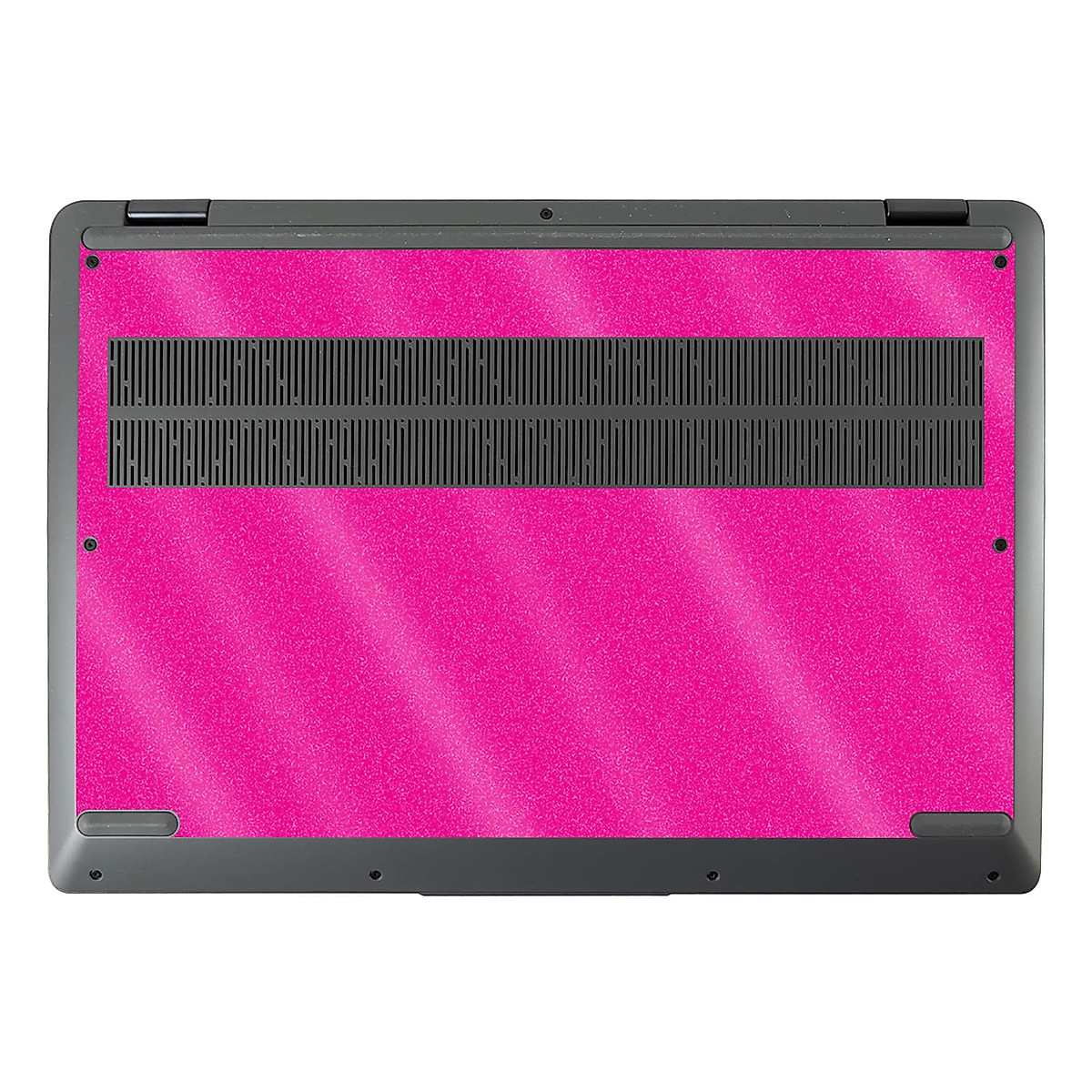 MightySkins Glossy Glitter Skin Compatible with Lenovo IdeaPad Flex 5 16" (2022) Full Wrap Kit - Solid Hot Pink | Protective, Durable High-Gloss Glitter Finish | Easy to Apply | Made in The USA