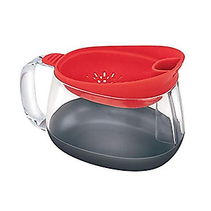 Tovolo 4 Cup Gravy Strainer, Easy Pour, Fat Straining, Dishwasher Safe