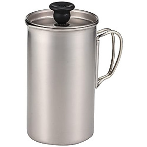 Snow Peak Titanium French Press - Ultralight Coffee Maker for Camping, Backpacking & Hiking - Camping Cookware Essential for Coffee Anywhere