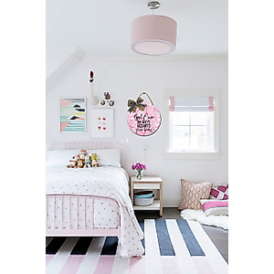 Isaric Girl Cave Sign, Girls Room Decorations for Bedroom, Wood Decoration Hanging Sign, High Precision Printing, Kids Room Signs for Door, No Boys Allowed Sign, Room Decor 11In（With bow）