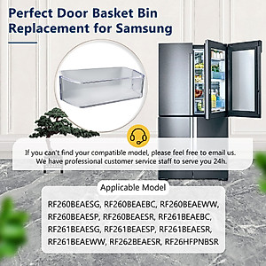 DA97-12657A Refrigerator Door Shelf Replacement Compatible with Samsung RF260BEAESG, RF261BEAESP, RF262BEAESR, NO. PS4176661,DA63-06867, AP5621270 (Left)