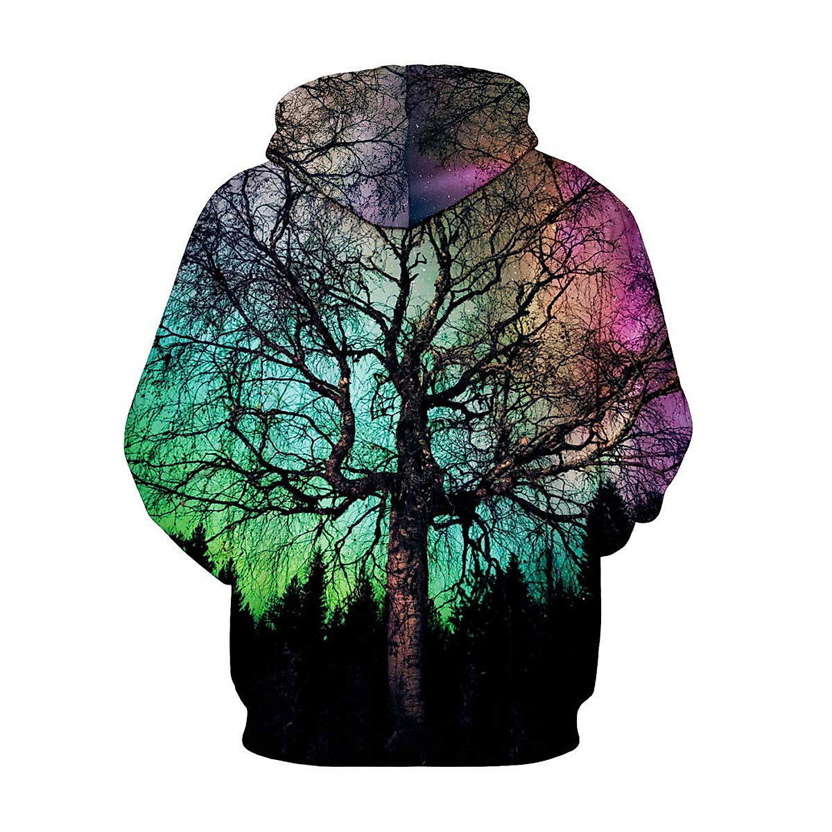 OWMMIZ Unisex Novelty Hoodies 3D Print Graphic Hooded Pullover Sweatshirt Pocket Black Green Large-X-Large