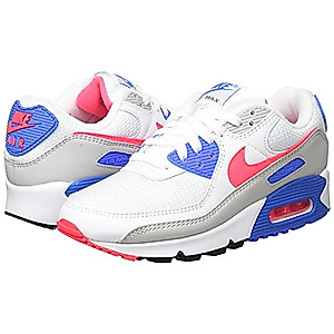 Nike Women's AIR MAX III Running Shoe, White Hot Coral Blue Crystal Grey Fog, 8.5
