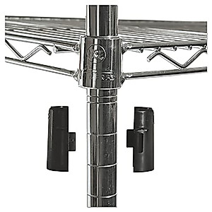 Alera NSF Certified 4-Shelf Wire Shelving Kit with Casters, 48w x 18d x 72h, Silver