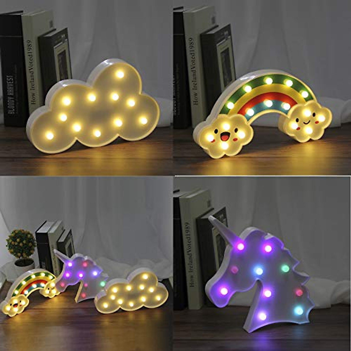 RECUTMS LED Light Night Lights Battery Operated Decorative Signs Cloud LED Lamp Wall Decoration for Living Room,Bedroom,Home,Party,Christmas Kids Toys(Cloud)