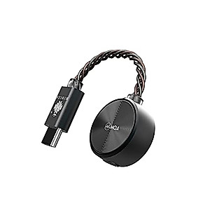 HIDIZS S3 PRO Ultra-Portable Hi-Res DAC Dongle, 8X MQA Support, PCM up to 32Bit/384kHz, DSD128 Decoding Amplifier Type-C Audio Cable Converter for Android/Windows/Mac OS/iOS/iPad OS System (Black)