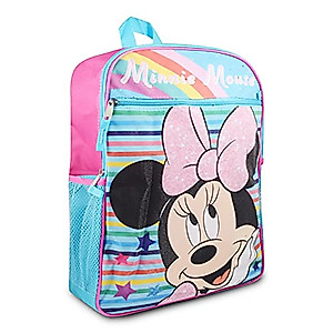 Disney Minnie Mouse School Backpack Set For Girls, Kids ~ 8 Pc Bundle With 16" Minnie School Bag, Lunch Bag, Water Bottle, Stickers, And More (Minnie Mouse School Supplies)