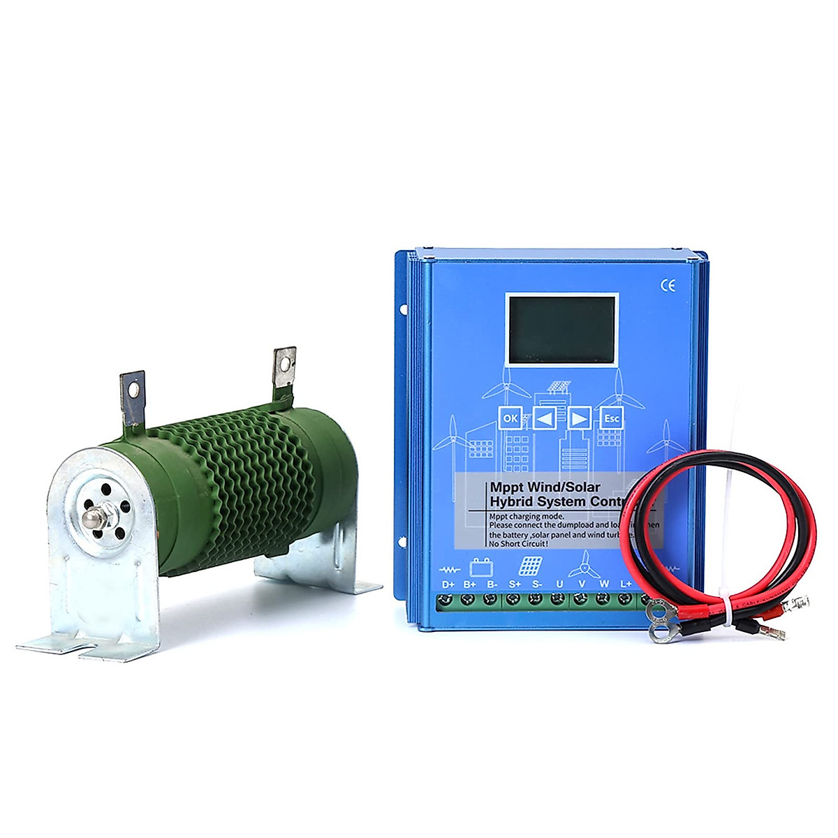FEICHANGHAO 8000W Wind Solar Hybrid Charge Controller 12V/24V MPPT Boost Charge Regulator with LCD Display and Free Dump Load Accurate,24v