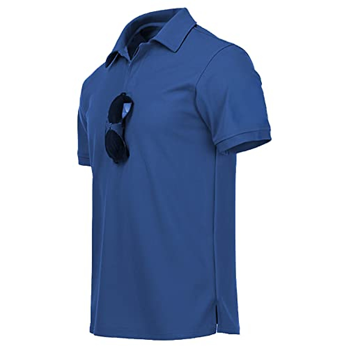 GEEK LIGHTING Mens Polo Shirt Sport Casual Short Sleeve Golf Tennis T-Shirt 12-Blue M