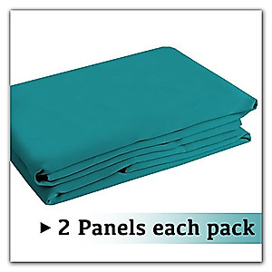 Turquoize Teal Blackout Curtains Themal Insulated Grommet/Eyelet Top Window Treatment Nursery & Infant Care Panels Drapes, Each Panel 42" W x 84" L
