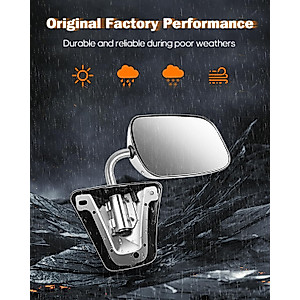 ROADFAR Side View Mirrors Left and Right Side Mirrors Fit Fit for 1973-91 For Chevy/For Chevy For GMC Jimmy Suburban C10 20 30 K1500 2500 3500 C15 25 35 Manual Folding Non-Heated Chrome GM1321227