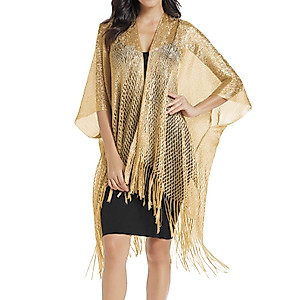 Rheane Gold Kimono Shawls and Wraps