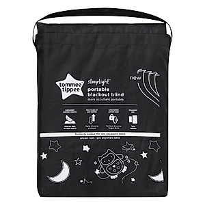Tommee Tippee Sleeptight Portable Blackout Blind with Suction Cups, Adjustable and Lightweight, Large, 51x78 Inches