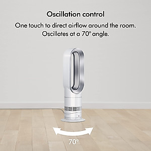 Dyson Hot+Cool™ AM09 Jet Focus heater and fan, White/Silver