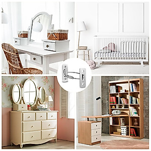 Furniture Anchors for Baby Proofing(6 Pack), 2023 Upgraded Furniture Anchors, Secure 400 Pound Wall Anchors for Furniture Prevent Falling Anti Tip Earthquake Straps for Child Baby Safety