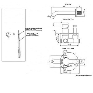 SYLKWOR Bathroom Taps, Bathtub Faucets and Shower Heads Shower Set Mixer Valve Function Bathtub Mixer Taps Hot and Cold Wall Mounted Bathroom Shower Faucet with Hand Interestilife/D.2