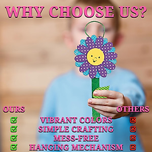 Flower Ornament Craft Kits (Makes 12) Spring Crafts for Kids and Fun Home Activities