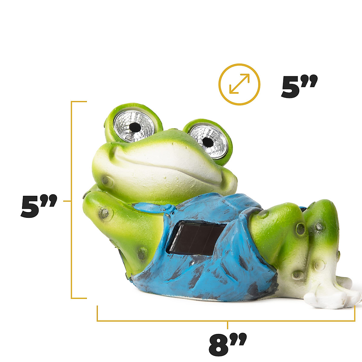 VP Home Geo Hip Hop Frog Solar Powered LED Outdoor Decor Garden Light Great Addition for Your Garden, Solar Powered Light Garden, Christmas Decorations Gifts for Outside Patio Lawn