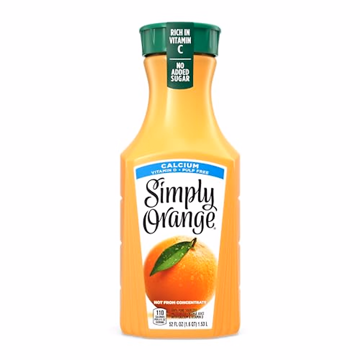 Simply Orange Juice, 52 fl oz, 100% Juice w/Calcium & Vitamin D, Not from Concentrate