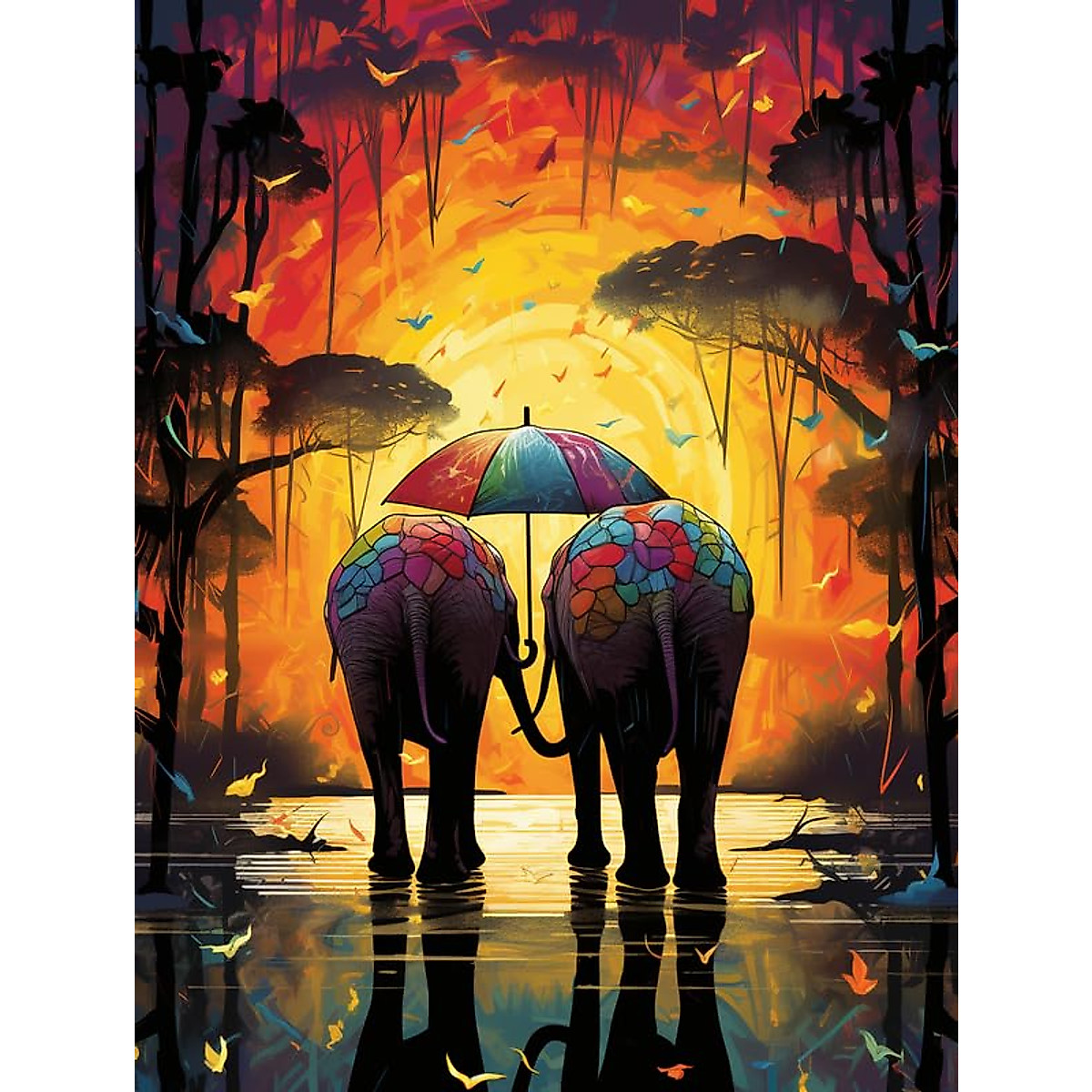 Bimkole 5D Diamond Painting Kits, Full Drill DIY Rhinestone Embroidery Set Paint with Diamonds Art by Number Kits Cross Stitch Home Wall Craft Decoration (12x16 inch)#b11037