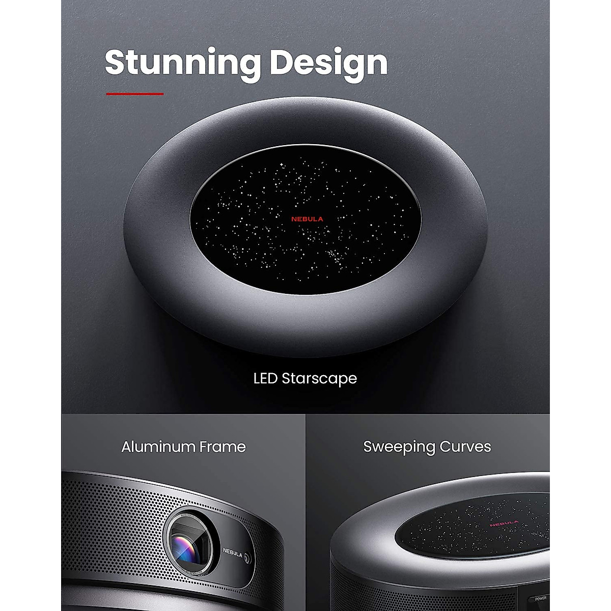 Anker Nebula Cosmos Max 4K UHD TV Home Theater/Entertainment Projector, Outdoor Projector, Android TV 9.0 with 5000+ Apps, 360° of True 3D Audio, HDR10, HLG, Dynamic Smoothing (Renewed)