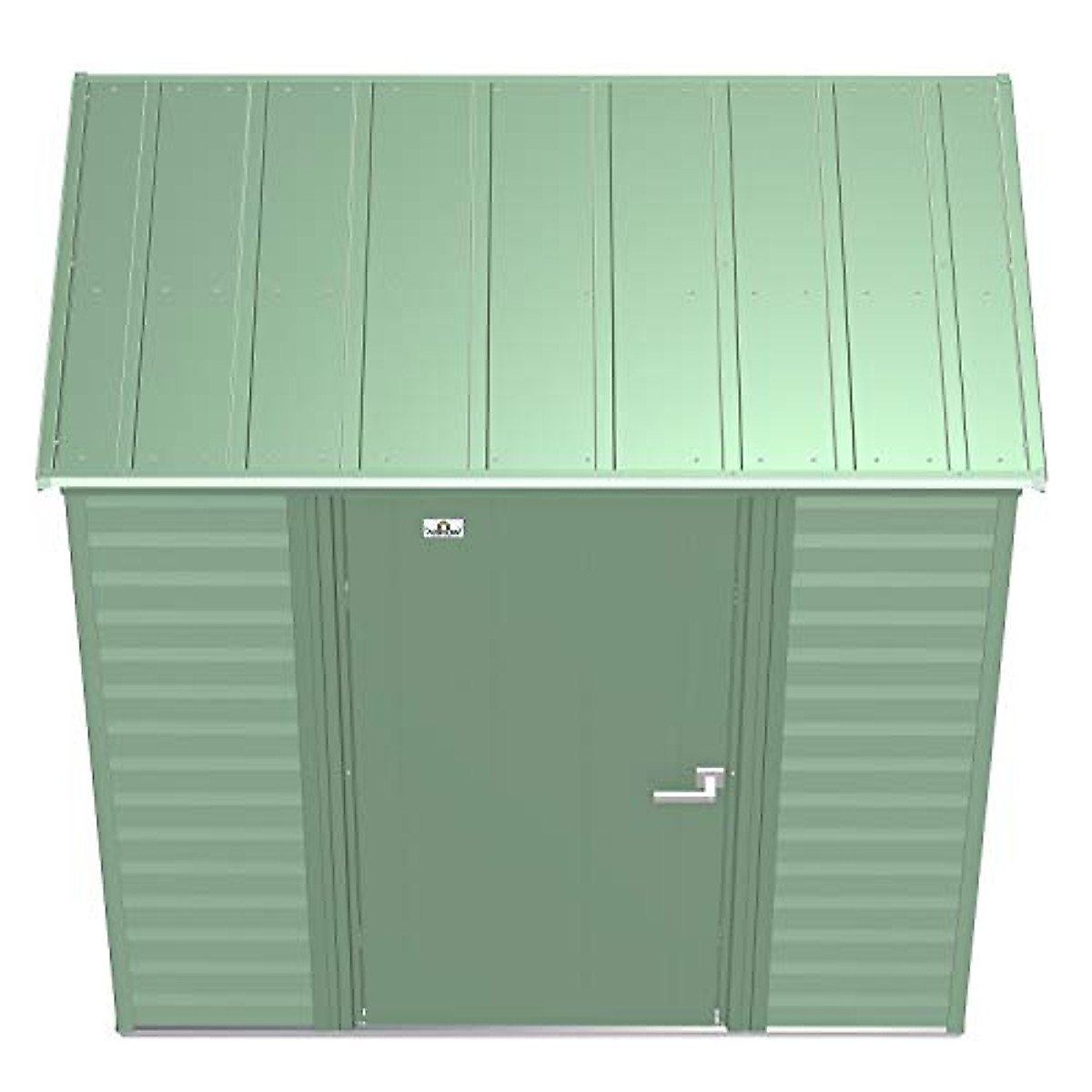 Arrow Select 6' x 4' Outdoor Lockable Steel Storage Shed Building, Sage Green