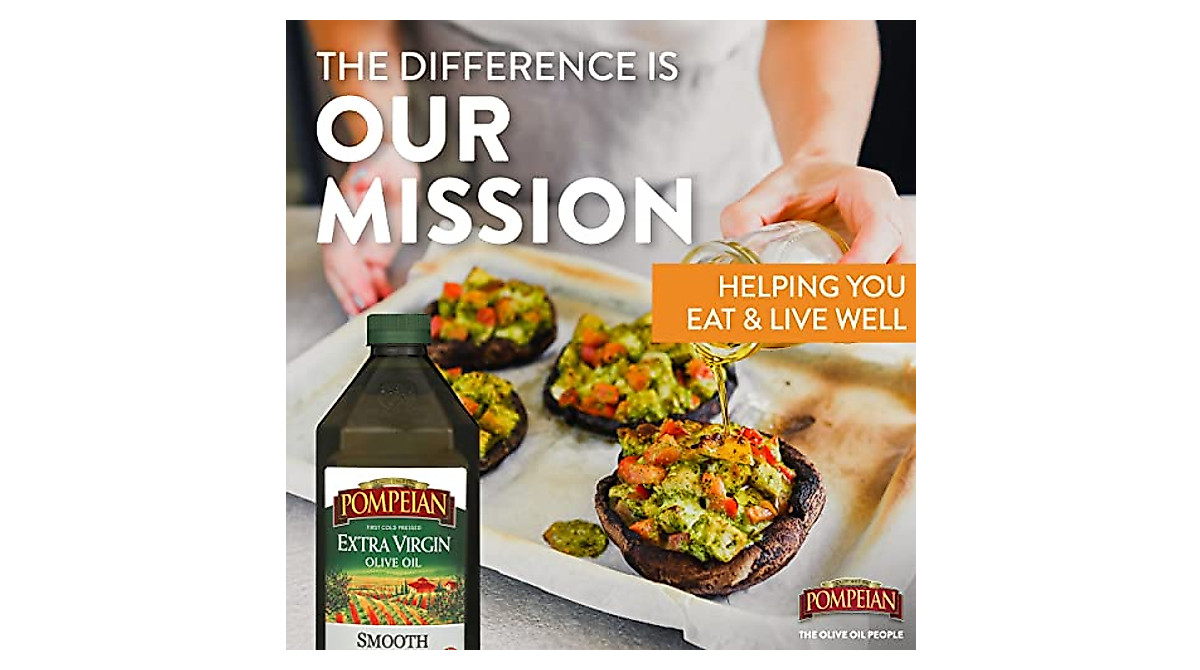 Pompeian Smooth Extra Virgin Olive Oil - First Cold Pressed 68 Fl Oz
