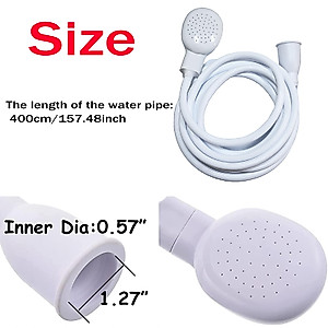 4m/13.12ft Portable Sink Hose Faucet Sprayer Sink Spray Rubber Hose Shampoo Sprayer Handheld Faucet Shower for Pets, Bathing Baby, Washing Hair, Rinsing Vegetables