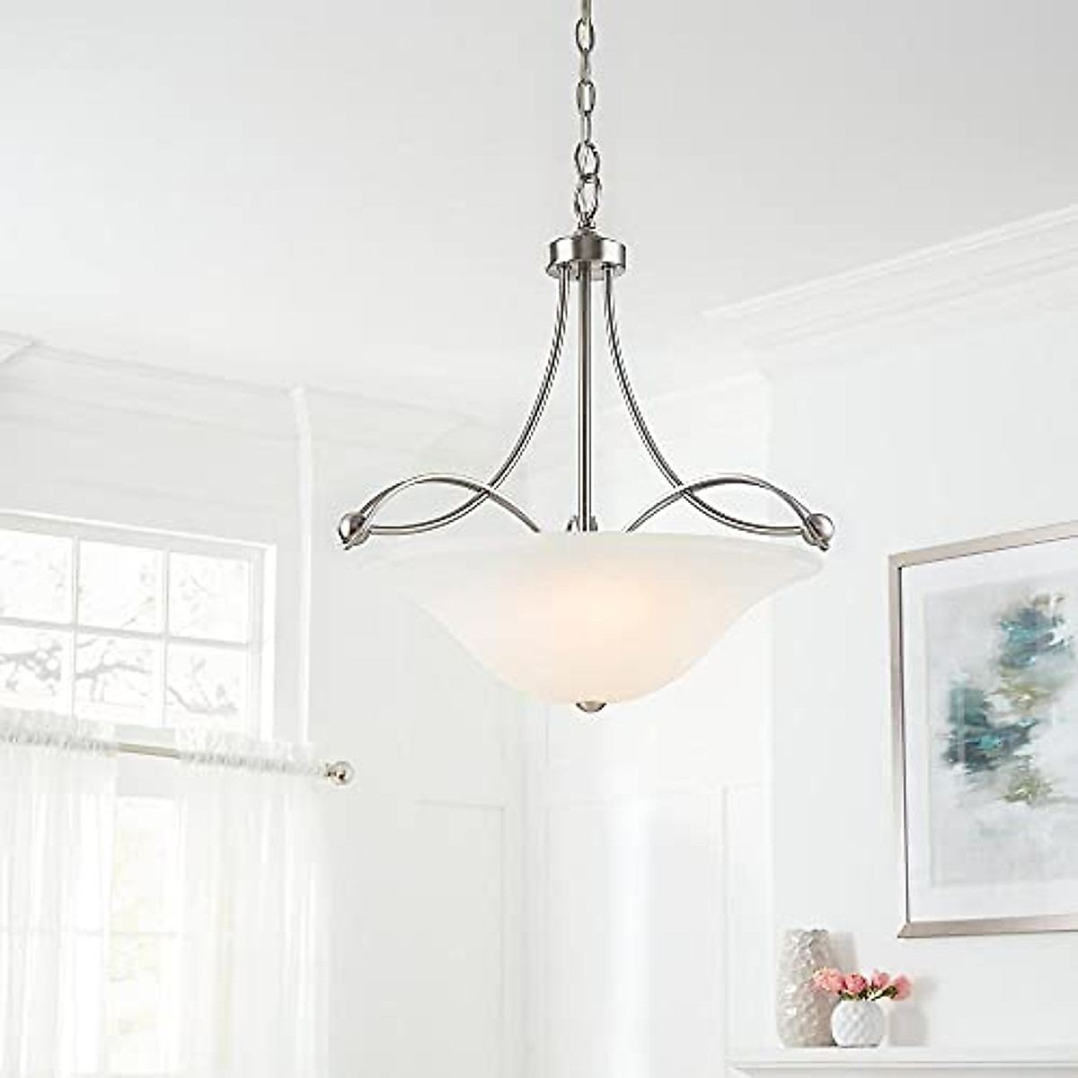 Home Decorators Collection 3 Light Brushed Nickel Pendant Model 1001567759