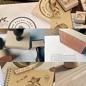 Custom Stamp with Logo Text - Personalized Rubber Stamp with Handle - Address Stamps for Business or Crafting - Round 1"