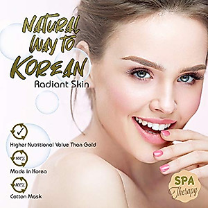 Korean Face Mask Sheet Charcoal Black Facial Mask for Oily Skin and Pores 6 pack