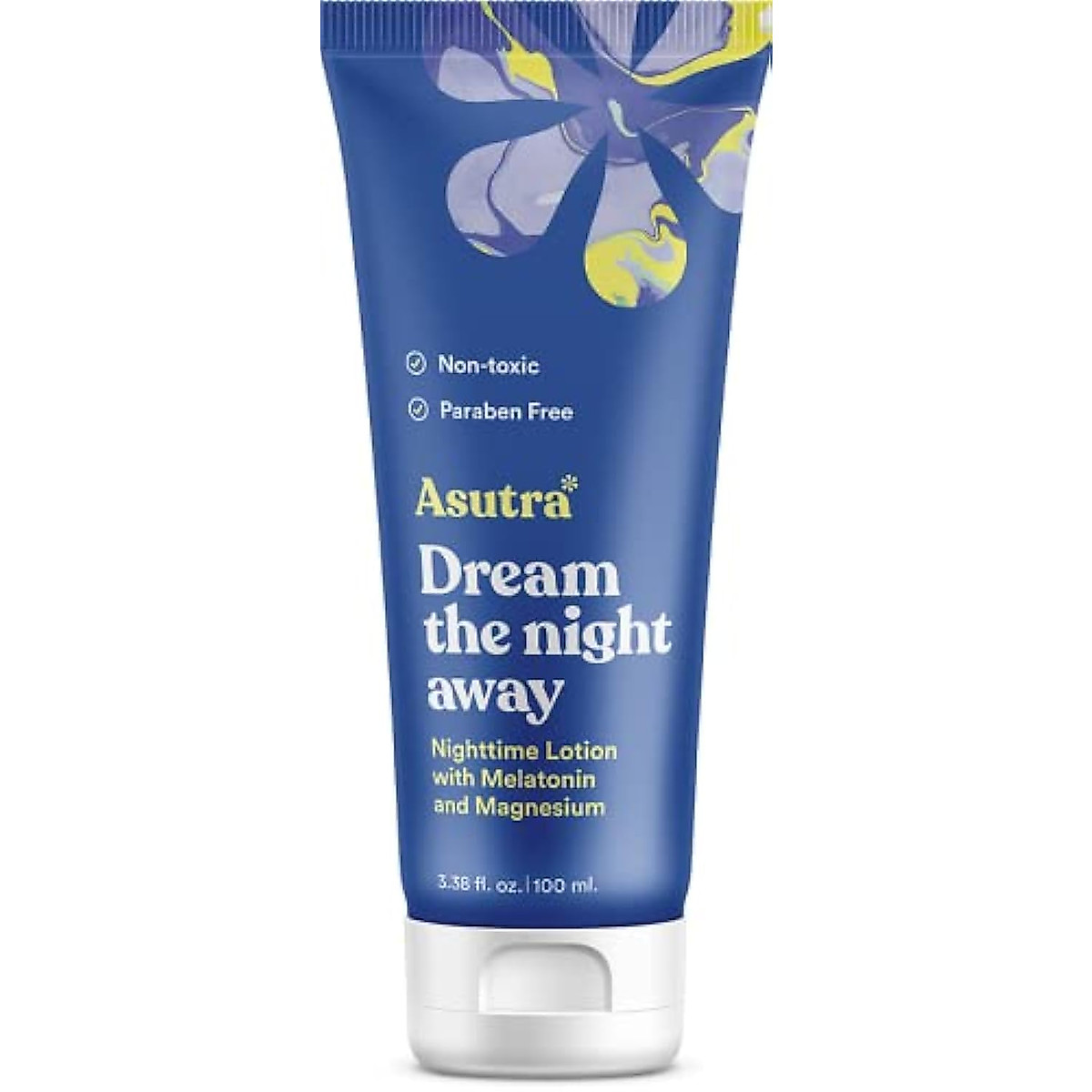 ASUTRA Melatonin Lotion with Magnesium, 100 mL - with Sweet Almond Oil, Shea Butter and Lemongrass Essential Oil Aromatherapy