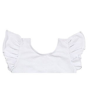 Newborn Baby Girls Flutter Sleeve One-piece Romper Ruffle Leotard Cute Bodysuit Outfits