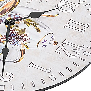 La Crosse Clock 404-2631T-INT 12 Inch Tea Time Quartz Wall Clock
