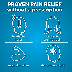 Amazon Basic Care Ibuprofen Tablets, Fever Reducer and Pain Relief from Body Aches, Headache, Arthritis Pain and More, 500 Count
