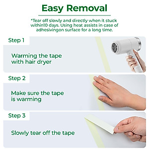 SIDAZON Glow in The Dark Tape,1/2 in x33FT Luminous Fluorescent Photoluminescent Tape Stickers for Stairs Steps and Walls Exit Sign Bright Rechargeable and Long-Lasting Night Decorations Home Marking