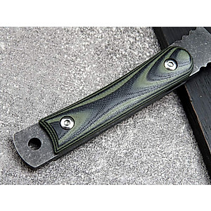 Ccanku C1390 Fixed Blade Knifes 7.3-Inch Outdoor Survival Tools D2 Blade Steel & G10 Handle with Kydex Sheaths Clip for Outdoor Activities, Camping, Bushcraft and Hunting(Black)