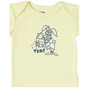 Amazon Essentials Disney | Marvel | Star Wars | Princess Baby Girls' Long-Sleeve Bodysuits, Pack of 5, Alice Tea Party, 24 Months