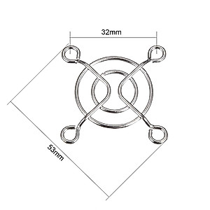 uxcell Cooling Fan Grill Finger Guard Metal for 40mm x 40mm Case Computer Pack of 10