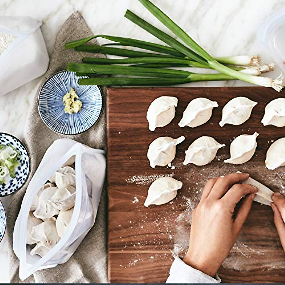 Stasher Silicone Reusable Storage Bag, Bundle 4-Pack Small (Clear) & Silicone Reusable Storage Bag, Stand-Up Mega (Clear) | Food Meal Prep Storage Container