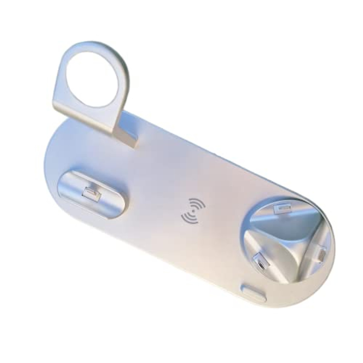 ZENDEU Wireless Charger - 6 in 1 Charger Station - Wireless Charging Station - Phone Charging Station - Wireless Charging Station for Apple Products - Phone and Watch Charging Station (Silver)