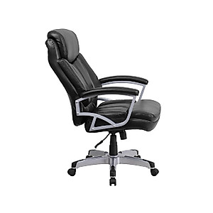 Flash Furniture HERCULES Series Big & Tall 500 lb. Rated Black LeatherSoft Executive Swivel Ergonomic Office Chair with Arms