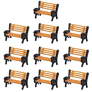 10pcs Park Benches Model Train 1:150 Bench 1.06cm or 0.42inch Chair Settee N Scale Railway Layout New