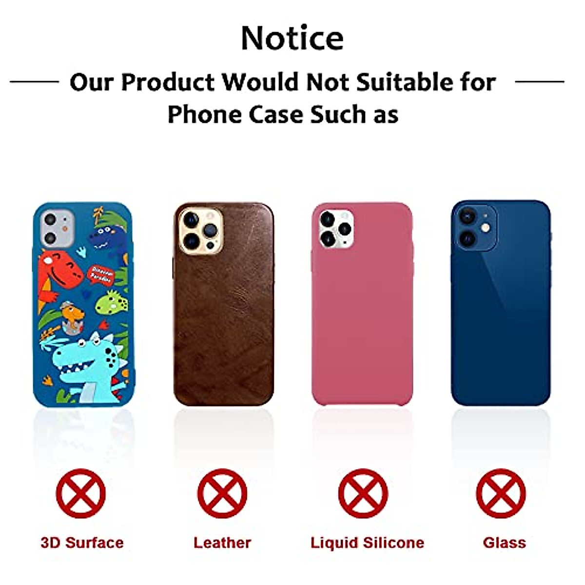 Phone Ring Holder, Senose Phone Kickstand Holder for Hand, Foldable Phone Finger Holder Grip for Magnetic Car Mount Compatible for iPhone Any Smartphone, Silver