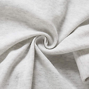 Aablexema Baby Footie Pajama with Mitten Cuffs, Double Zipper Infant Cotton clothes Sleeper Pjs, Footed Sleep Play(Ivory & Grey & Blue,12-18 Months)