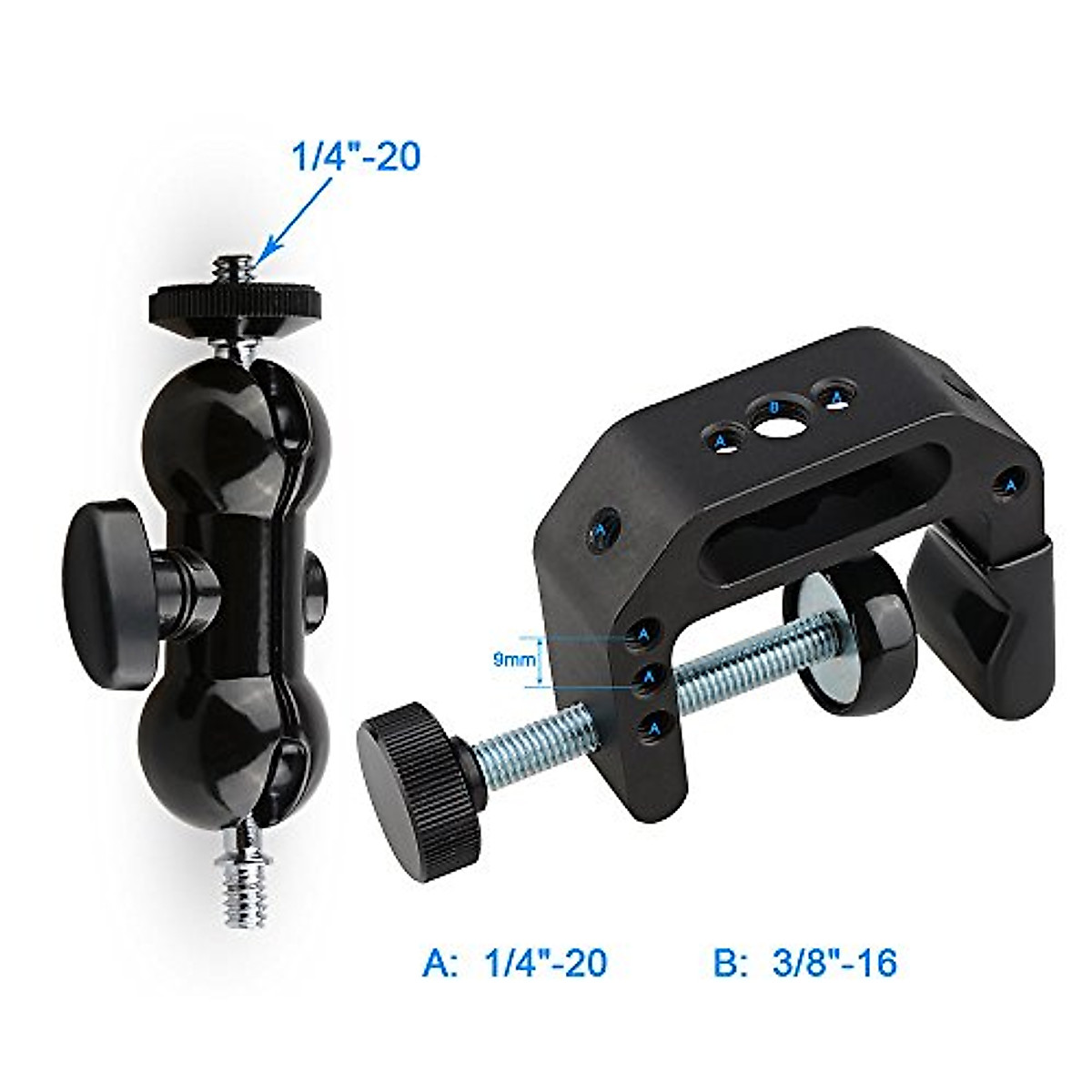 CAMVATE Camera Clamp Mount for DSLR Camera Led Video Light and Binoculars Holder Mount - 1122