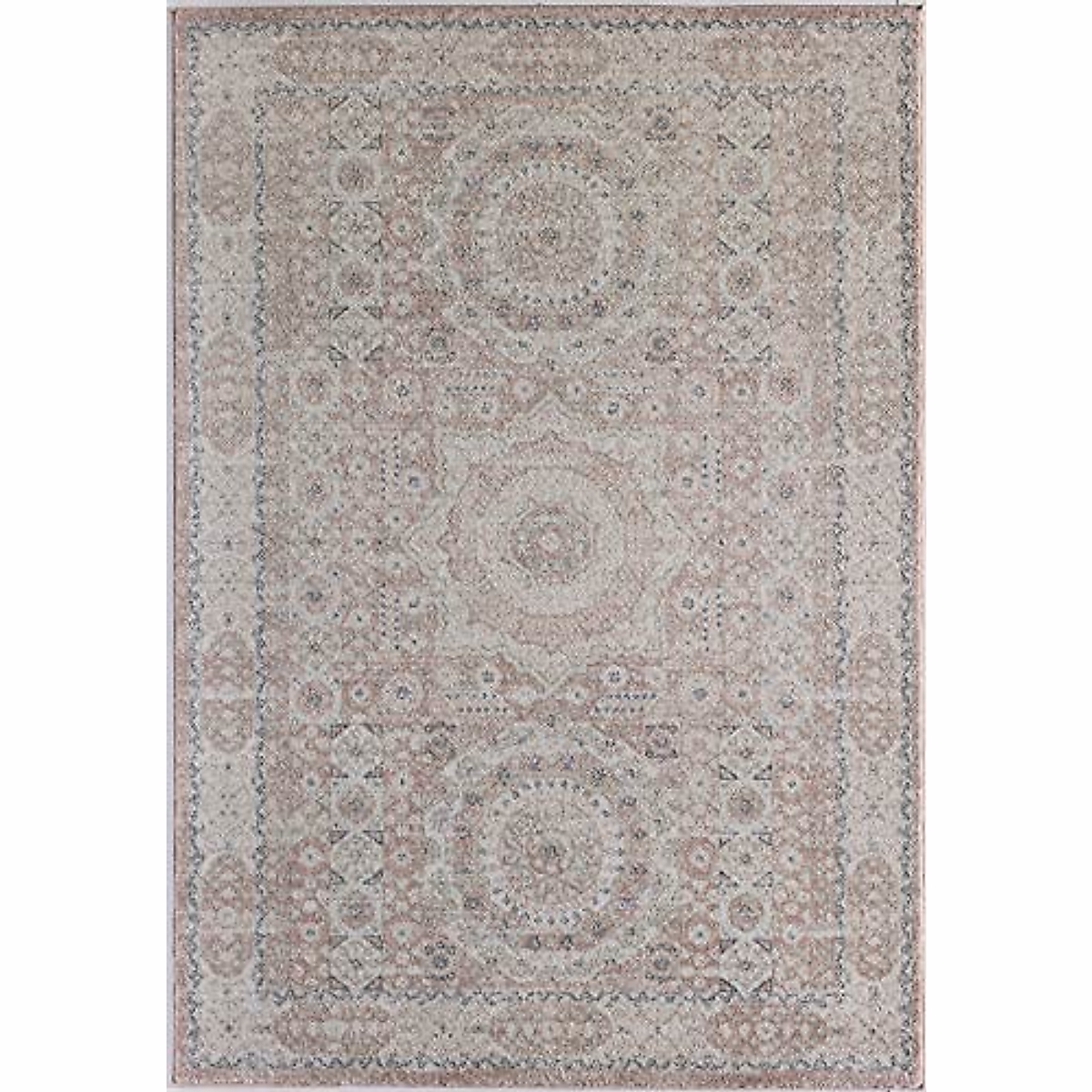 Rugs America Harper HY60A Pink Lemonade Transitional Vintage Area Rug, 5'x7'