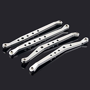 Toyoutdoorparts RC AX80083 Silver Alum Wraith Link Set for AXIAL 1:10th 4WD RR10 Bomber AX90048